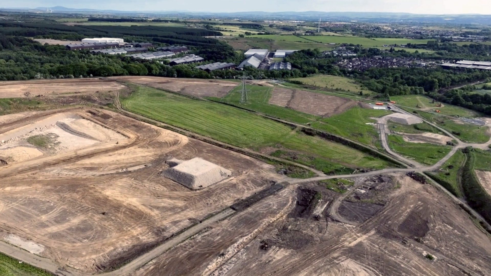 Sky-high view of the home for Lanarkshire's new hospital